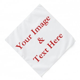 Personalized Custom Your Own Photo & Text Bandana | Zazzle