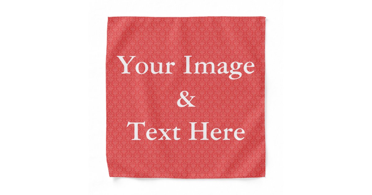 Personalized Custom Your Own Photo & Text Bandana | Zazzle