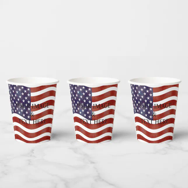 Personalized Custom Your Own Photo & Text Paper Cups | Zazzle