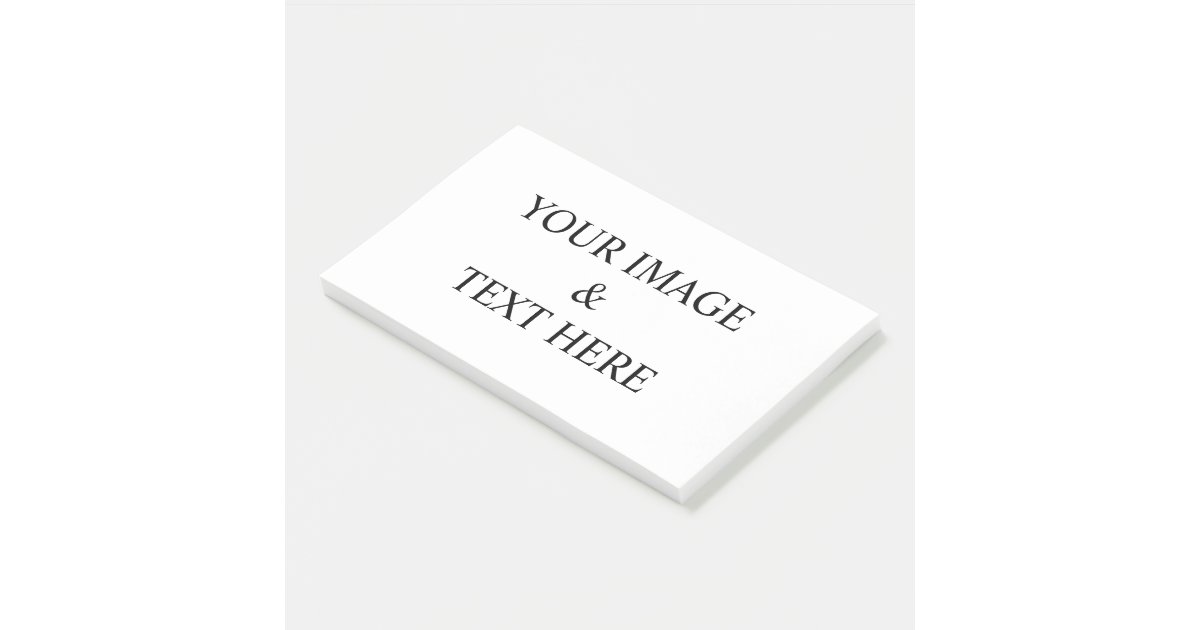 Personalized Custom Your Own Photo & Text Post-it Notes | Zazzle