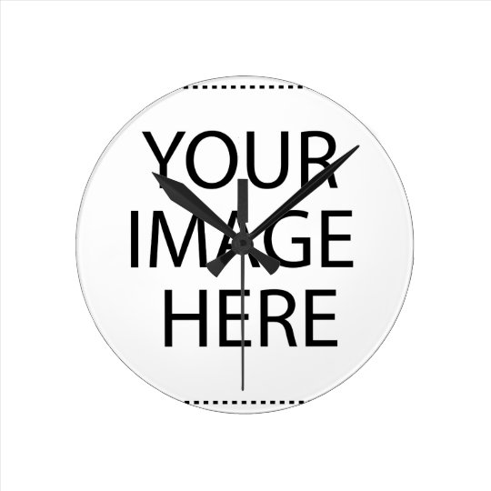 Personalized Custom Your Own Photo & Text Round Clock | Zazzle.com