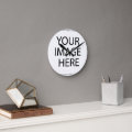 Personalized Custom Your Own Photo & Text Round Clock | Zazzle