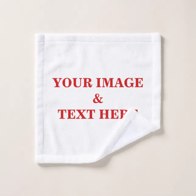 Personalized Custom Your Own Photo Wash Cloth | Zazzle