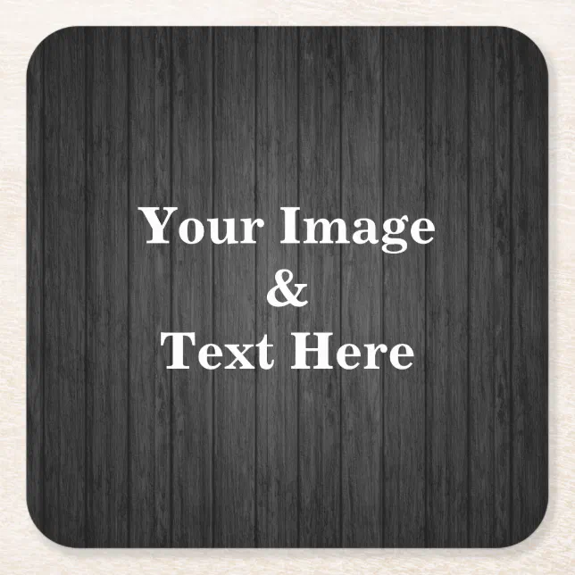 Personalized Custom Your Own Photo Wooden Square Paper Coaster | Zazzle