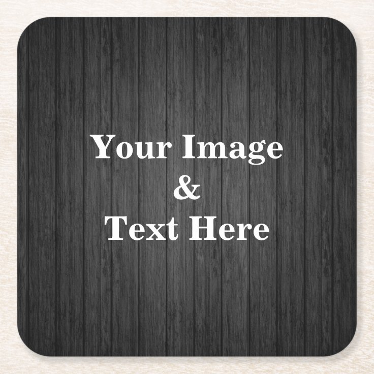 Personalized Custom Your Own Photo Wooden Square Paper Coaster | Zazzle