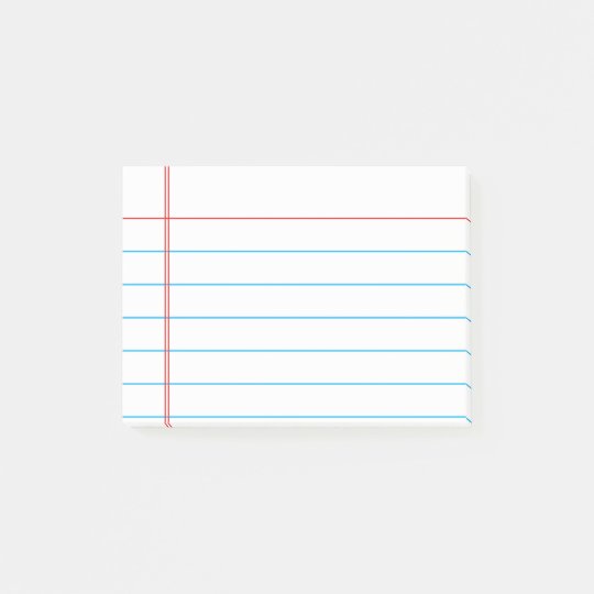 Personalized Customizable Lined Notebook Paper Post-it Notes | Zazzle.com