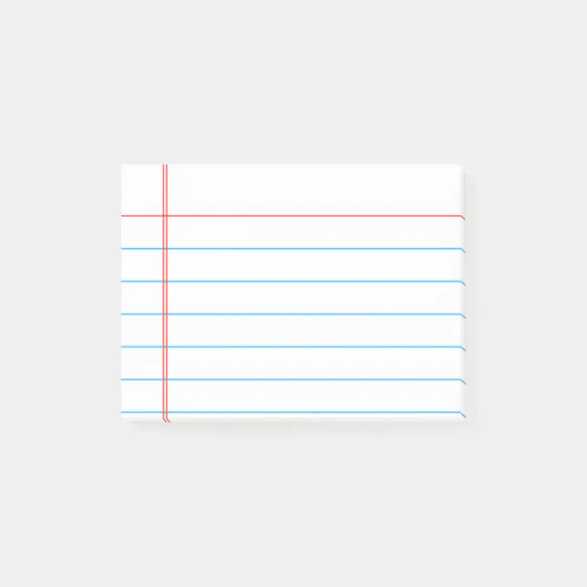 Personalized Customizable Lined Notebook Paper Post-it Notes | Zazzle