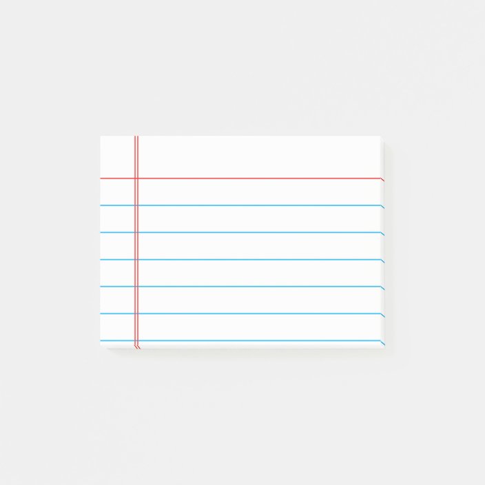 Personalized Customizable Lined Notebook Paper Post-it Notes | Zazzle.com