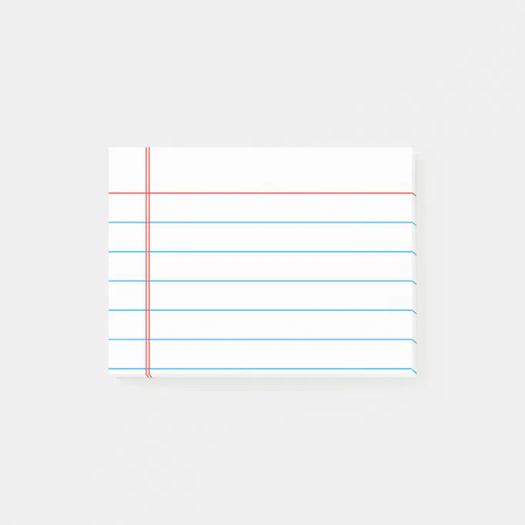 Personalized Customizable Lined Notebook Paper Post-it Notes | Zazzle