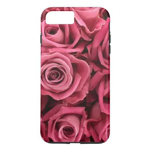Personalized Customize Pink Roses Case-Mate iPhone Case | Zazzle