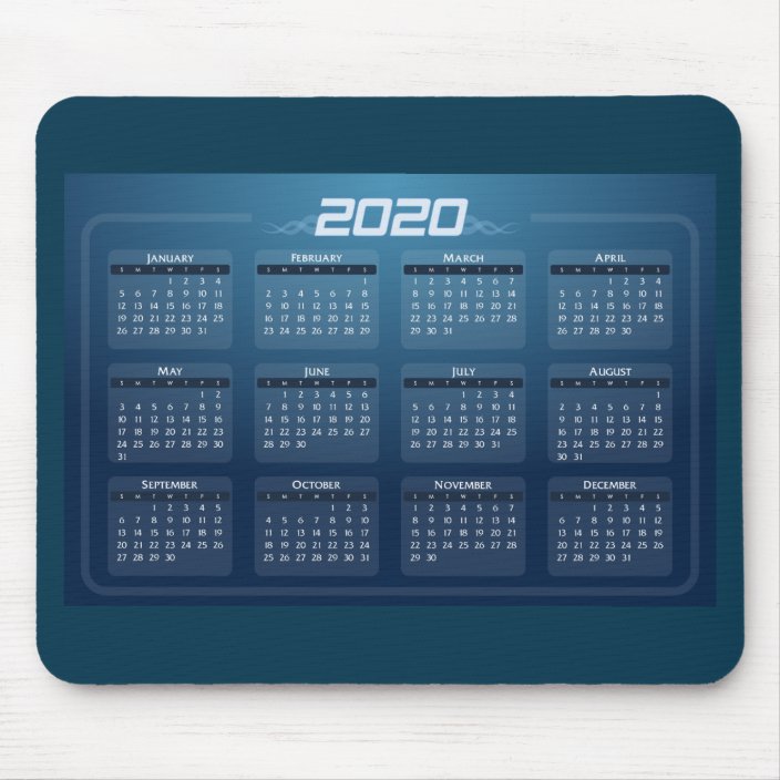 Personalized Customized 2020 Calendar Mouse Pad | Zazzle.com