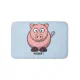 Personalized customized Animal Pig Blue Bathroom Mat | Zazzle