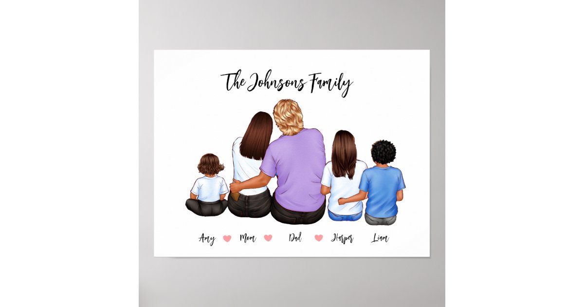 Personalized Customized Family Portrait Poster | Zazzle