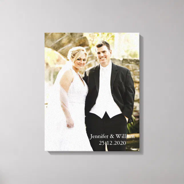 Personalized Customized Wedding Photo Canvas Print | Zazzle
