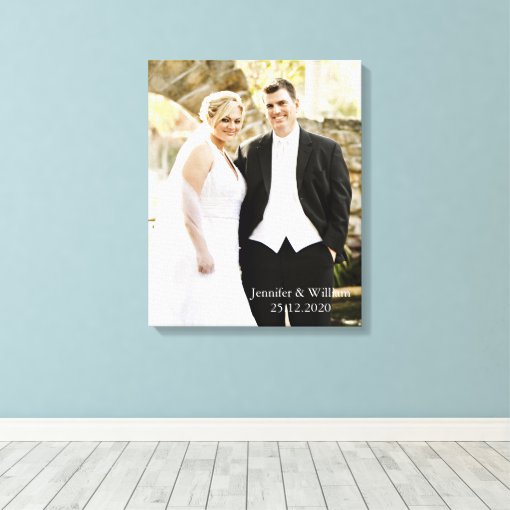Personalized Customized Wedding Photo Canvas Print | Zazzle
