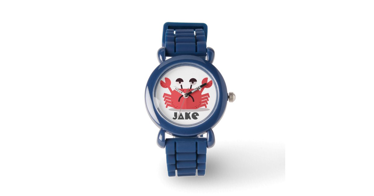 Personalized Cute and Simple Crabby Crab Watch | Zazzle