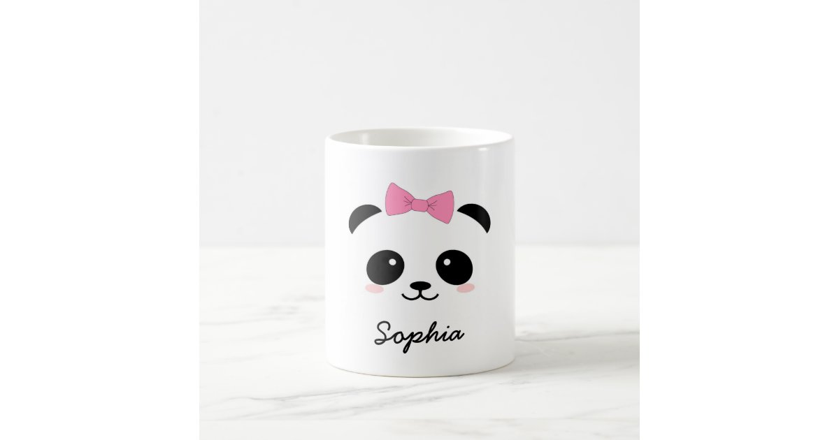 personalized cute animal panda girly mug | Zazzle