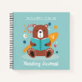 Personalized Cute Bear Reading Journal | Zazzle