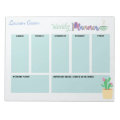 Personalized cute blue Weekly Planner Notepad | Zazzle