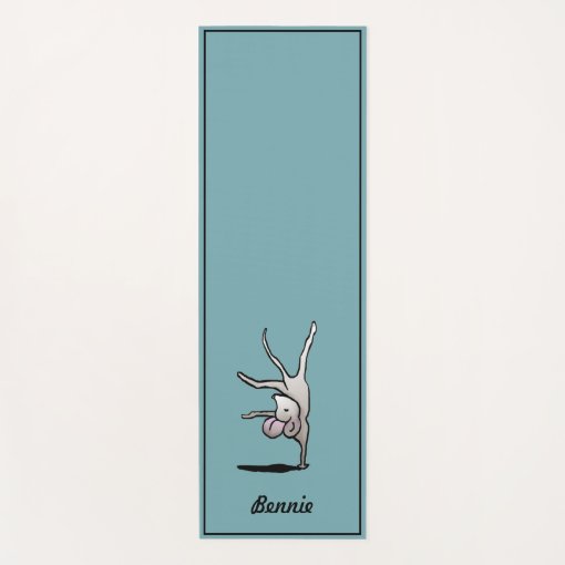 Personalized Cute Cartoon Handstand Mouse Yoga Mat | Zazzle