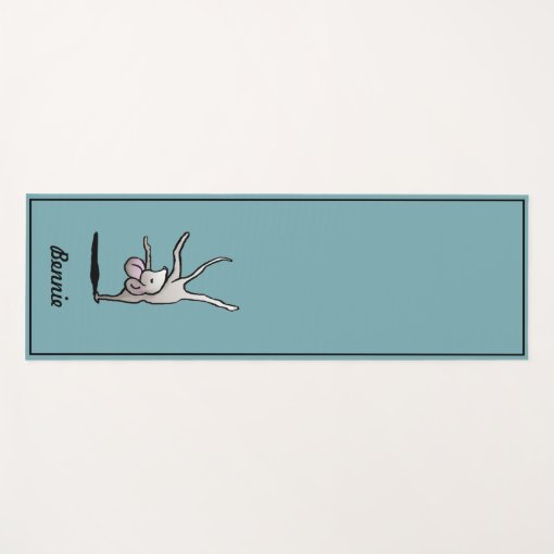 Personalized Cute Cartoon Handstand Mouse Yoga Mat | Zazzle
