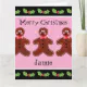 Personalized Cute Christmas Gingerbread Man Card | Zazzle