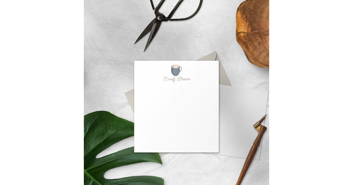 Personalized Cute coffee Mug Notepad | Zazzle