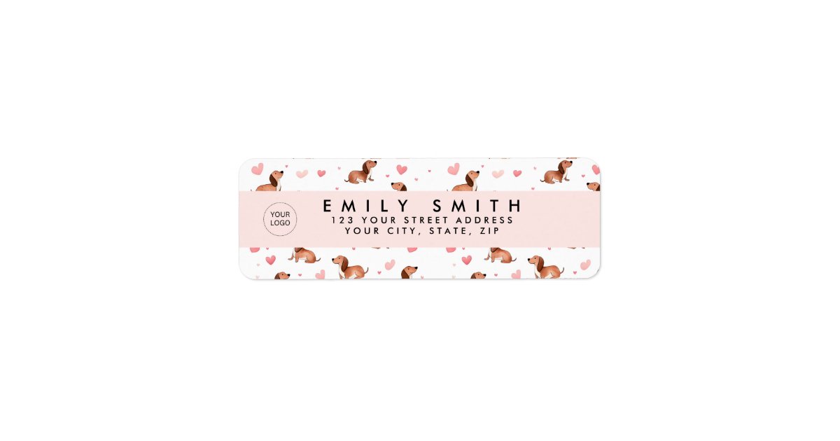 Personalized Cute Dachshund Dog Label | Zazzle
