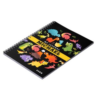 Personalized Cute Dinosaur Notebook | Zazzle