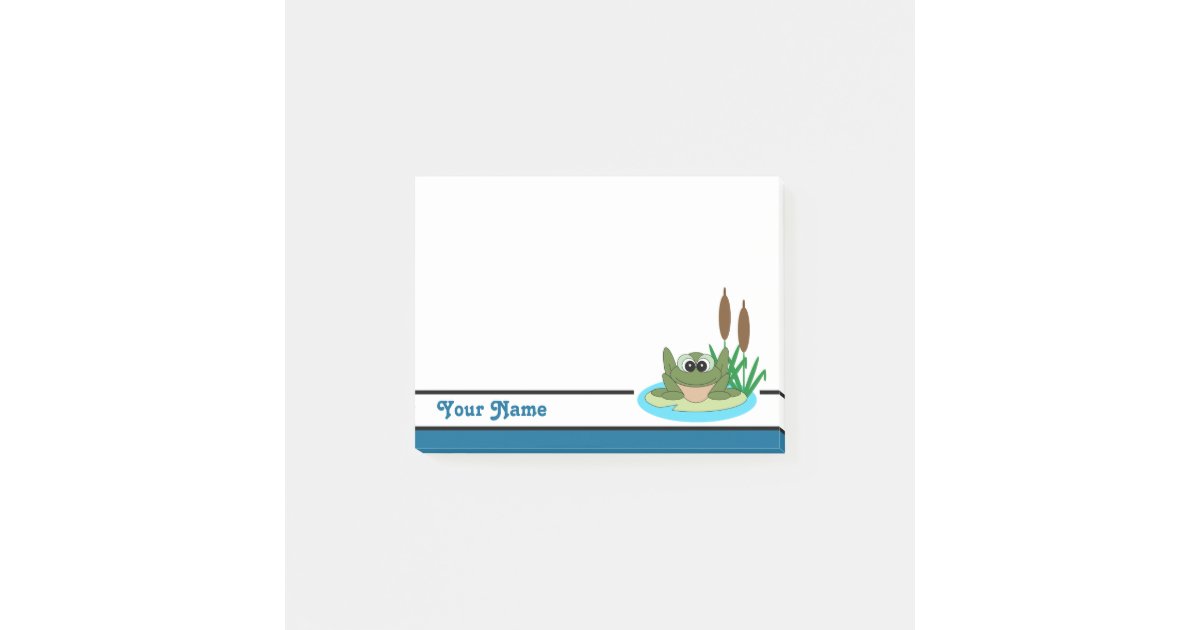 Personalized Cute Frog Post-it® Notes | Zazzle