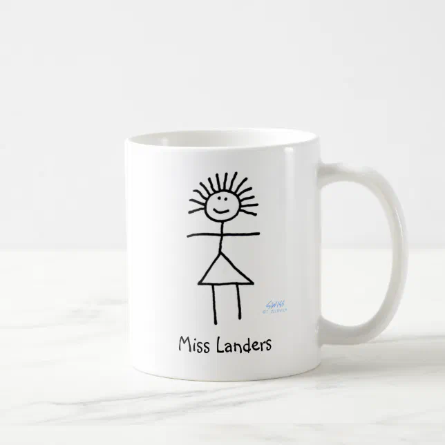 Personalized Cute Funny Teacher Stick Figure Coffee Mug | Zazzle