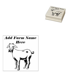 Personalized Cute Goat Farm Stamp | Zazzle