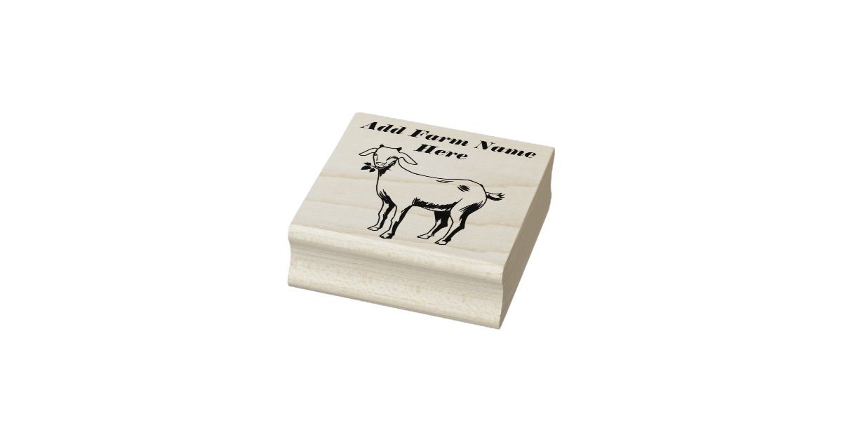 Personalized Cute Goat Farm Stamp | Zazzle