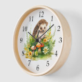 Personalized Cute Hedgehog Clock | Zazzle