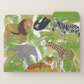 Personalized Cute Jungle Animals Safari School File Folder | Zazzle