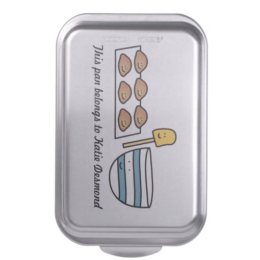 Personalized Cute Kawaii Cookie Covered Baking Pan | Zazzle