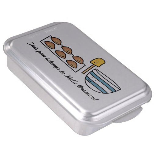 Personalized Cute Kawaii Cookie Covered Baking Pan | Zazzle