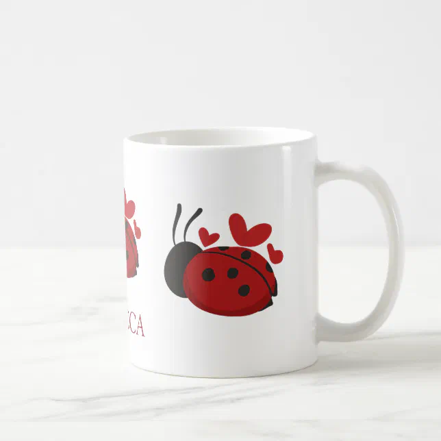 personalized cute ladybug coffee mug | Zazzle
