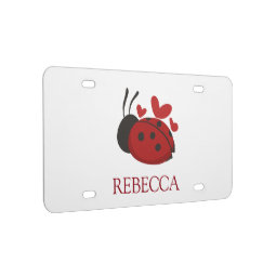 personalized cute ladybug license plate | Zazzle