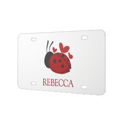 personalized cute ladybug license plate | Zazzle
