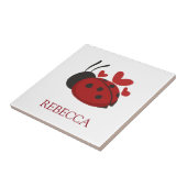personalized cute ladybug tile | Zazzle