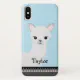 Personalized Cute Llama phone case blue | Zazzle