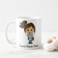 Personalized Cute Medical Doctor , Brunette Female Coffee Mug | Zazzle