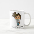 Personalized Cute Medical Doctor , Brunette Female Coffee Mug | Zazzle