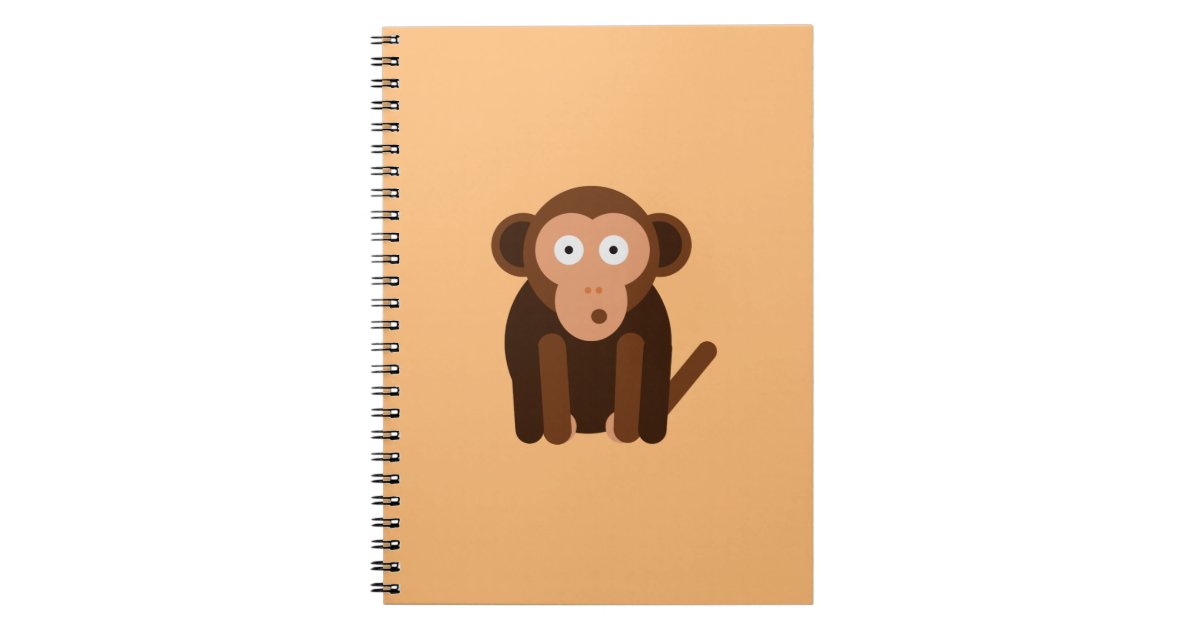 Personalized cute monkey notebook | Zazzle