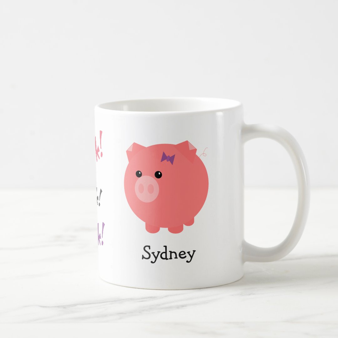 Personalized Cute Pig Cup | Zazzle