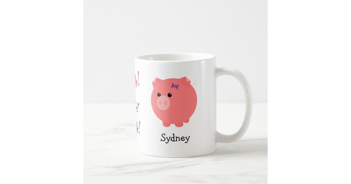 Personalized Cute Pig Cup | Zazzle