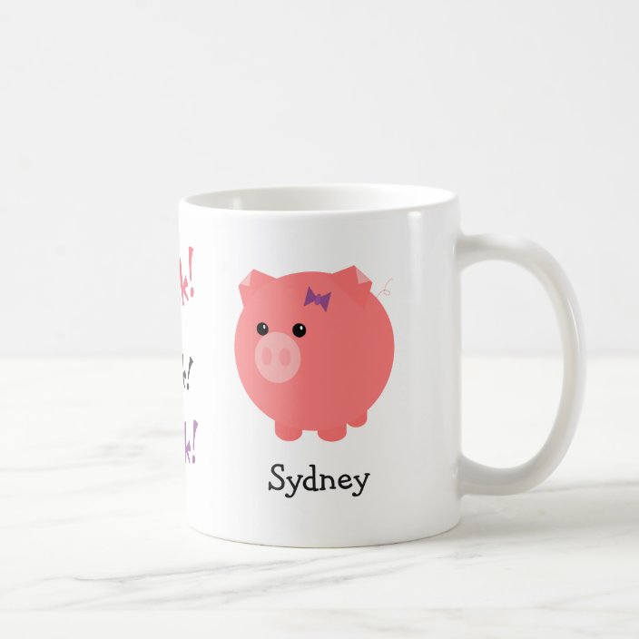 Personalized Cute Pig Cup | Zazzle.com