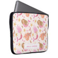 Personalized Cute Pink Mermaid Laptop Sleeve | Zazzle