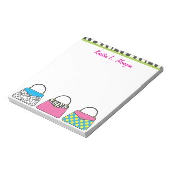 Personalized Cute Purse Handbag Notepad | Zazzle